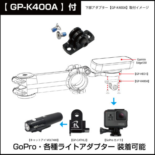 レックマウント | GP変換アダプター 下部アダプターGP-K400A付 | REC MOUNT PLUS