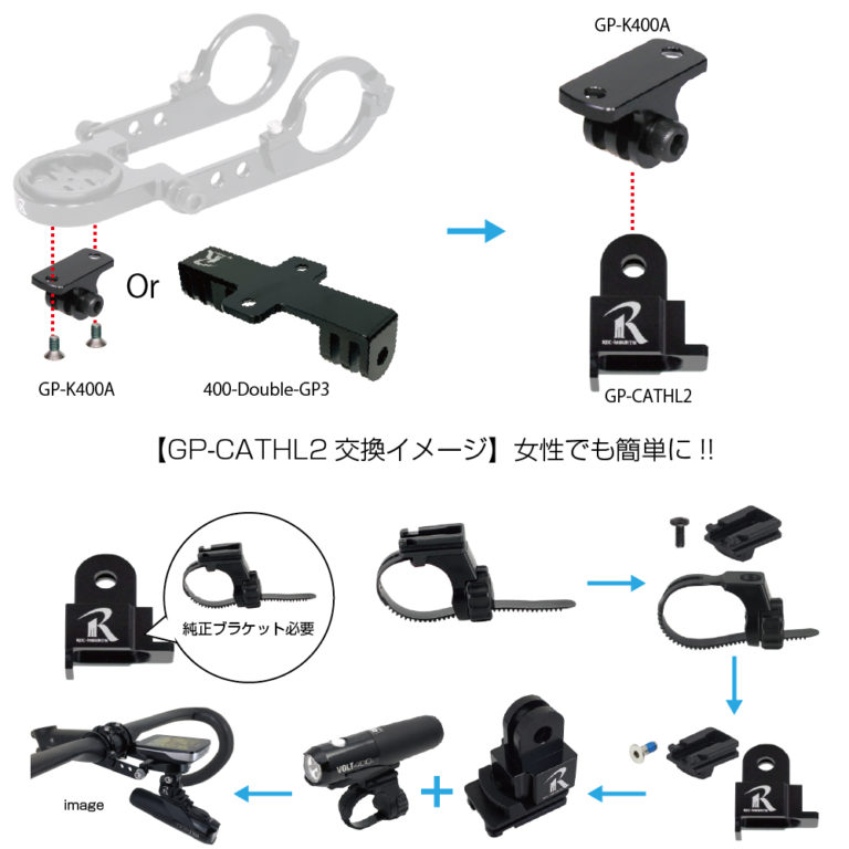 ライトアダプター CATEYE用 タイプ2【GP-CATHL2】 | REC MOUNT PLUS