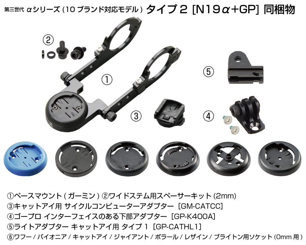 レックマウント | サイクルコンピューターマウント【N19α+GP】 | REC MOUNT PLUS